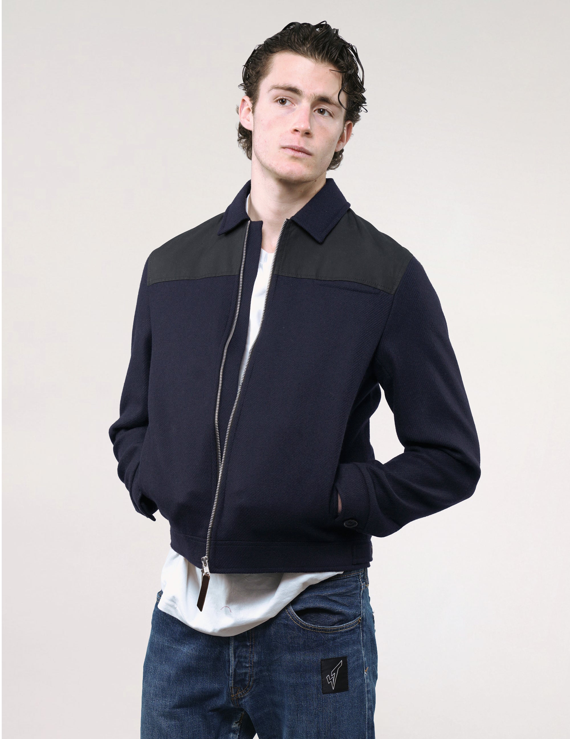 Mens Vintage Jacket in Navy – Stuart Trevor